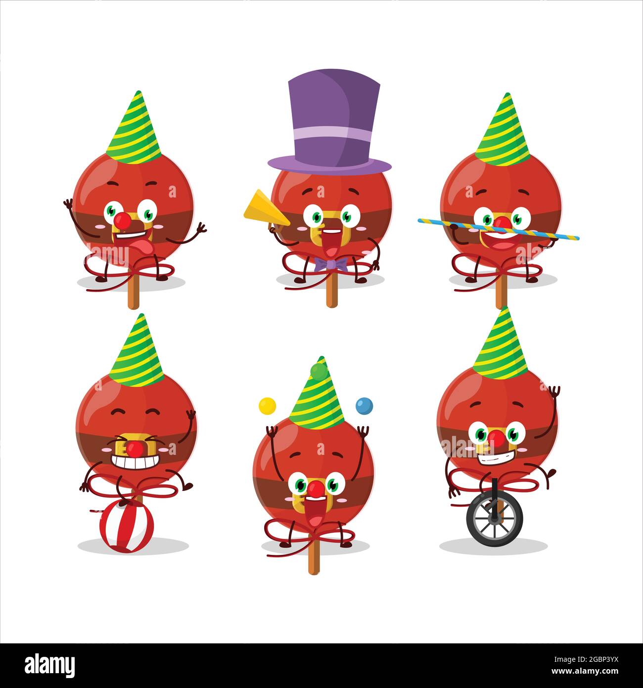 Cartoon character of candy santa with various circus shows. Vector ...