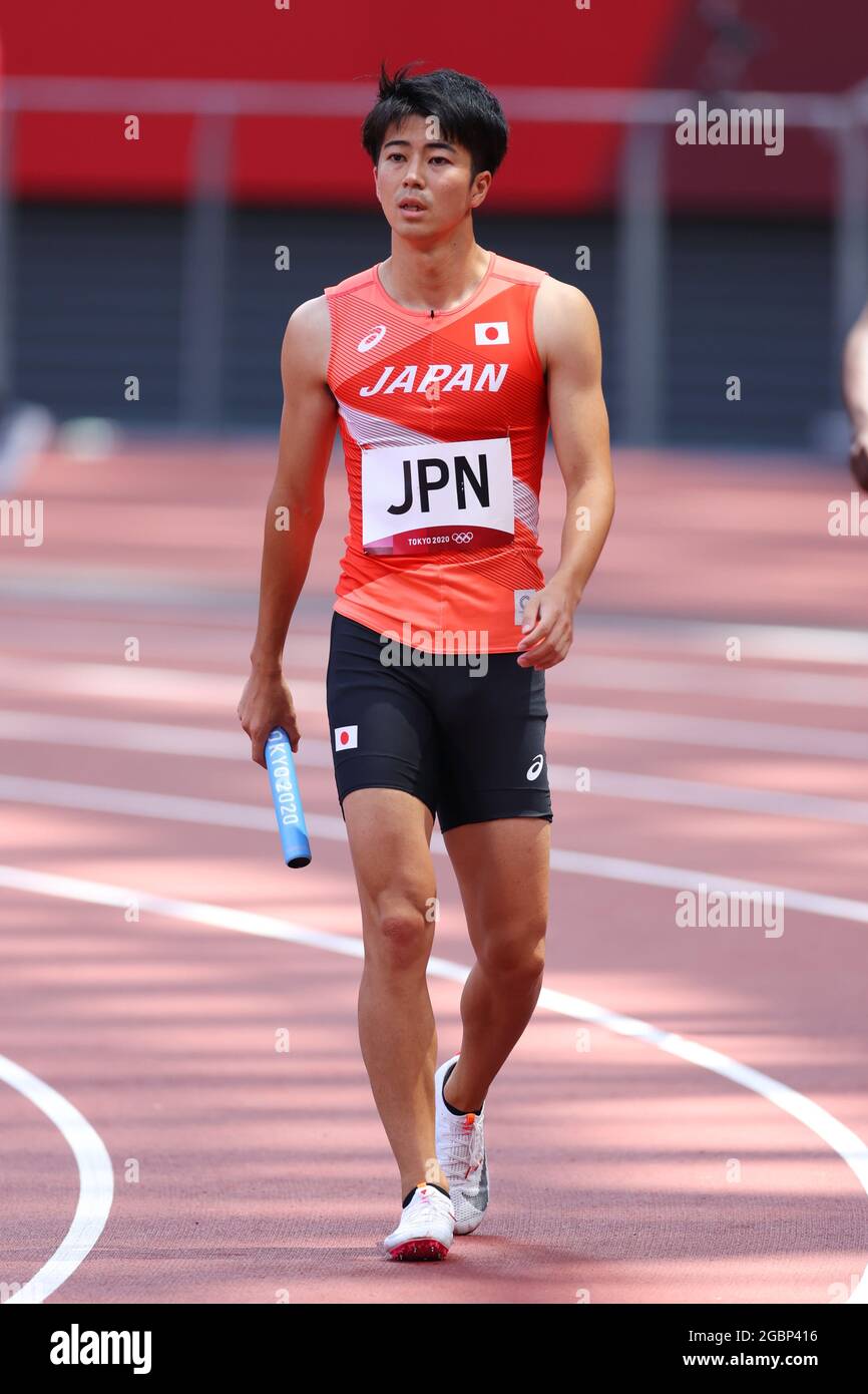 Tokyo, Japan. 5th Aug, 2021. Shuhei Tada (JPN) Athletics : Men's 4100m Relay Round 1 during the ...