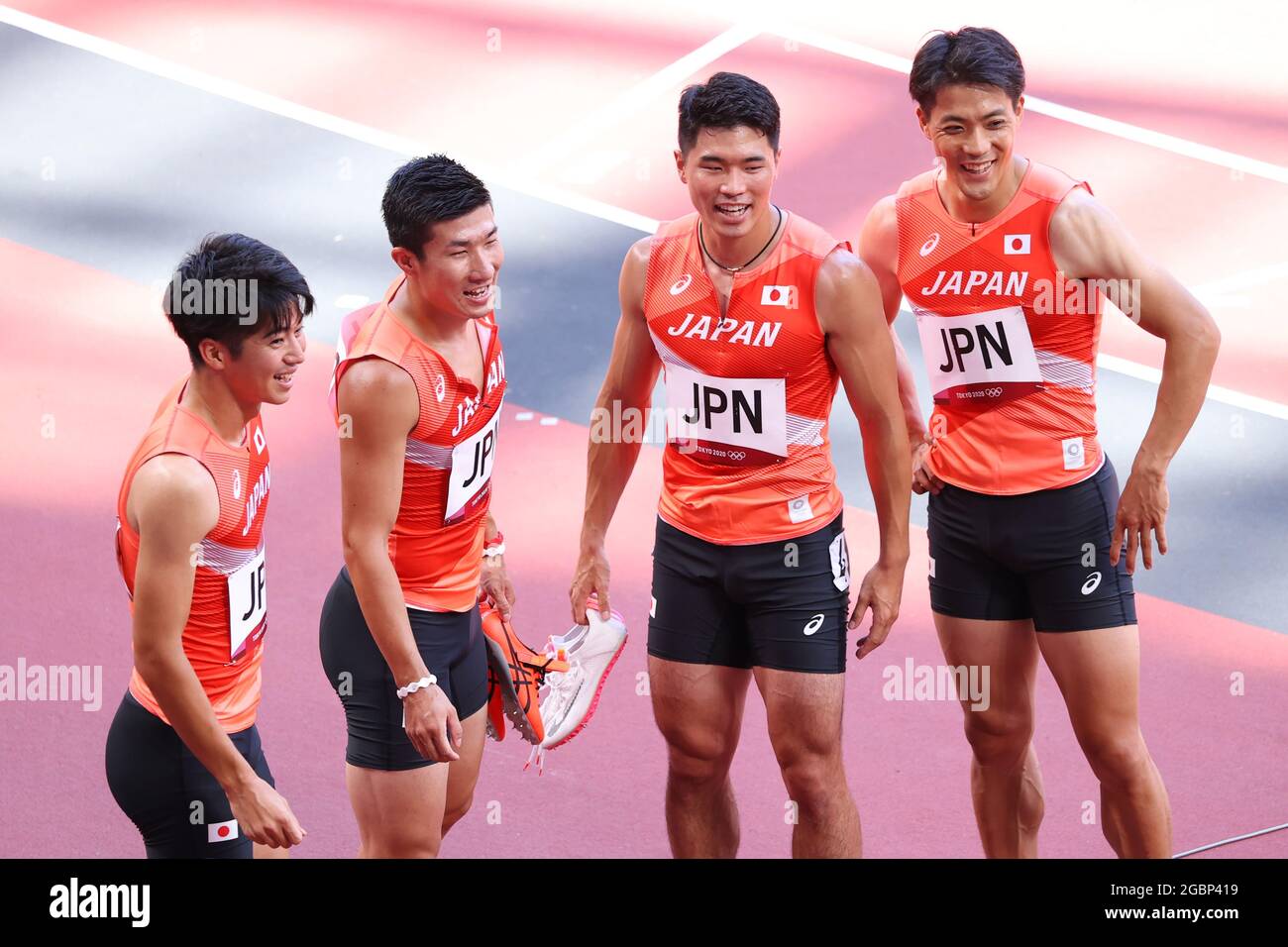 Tokyo, Japan. 5th Aug, 2021. Japan team group (JPN) Athletics : Men's ...