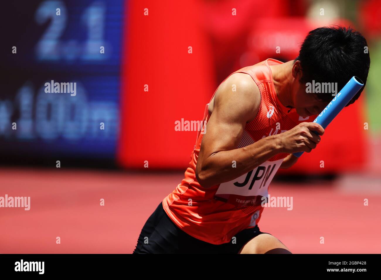 Tokyo, Japan. 5th Aug, 2021. Shuhei Tada (JPN) Athletics : Men's 4100m ...
