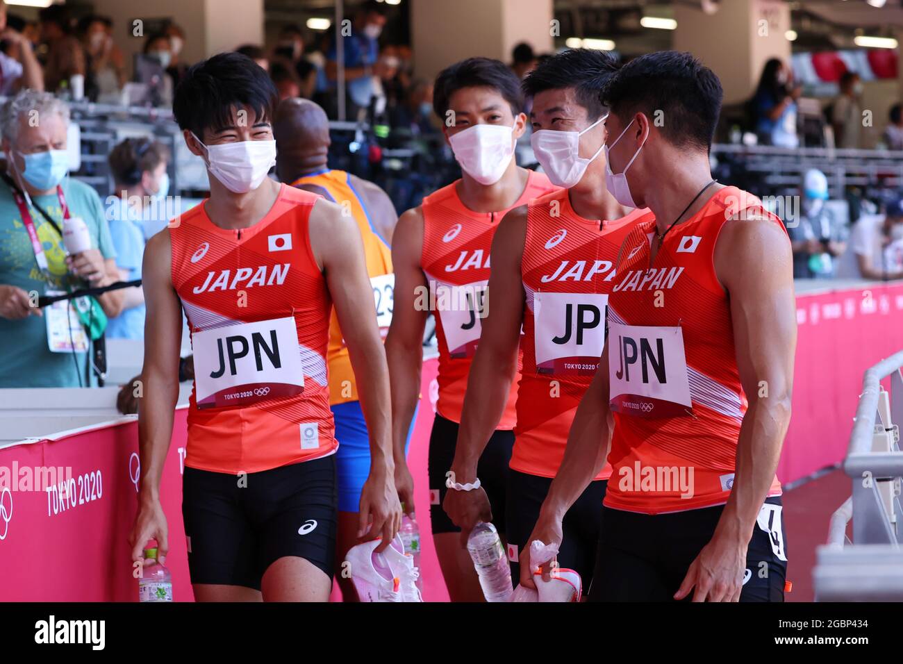 Tokyo, Japan. 5th Aug, 2021. Japan team group (JPN) Athletics : Men's ...
