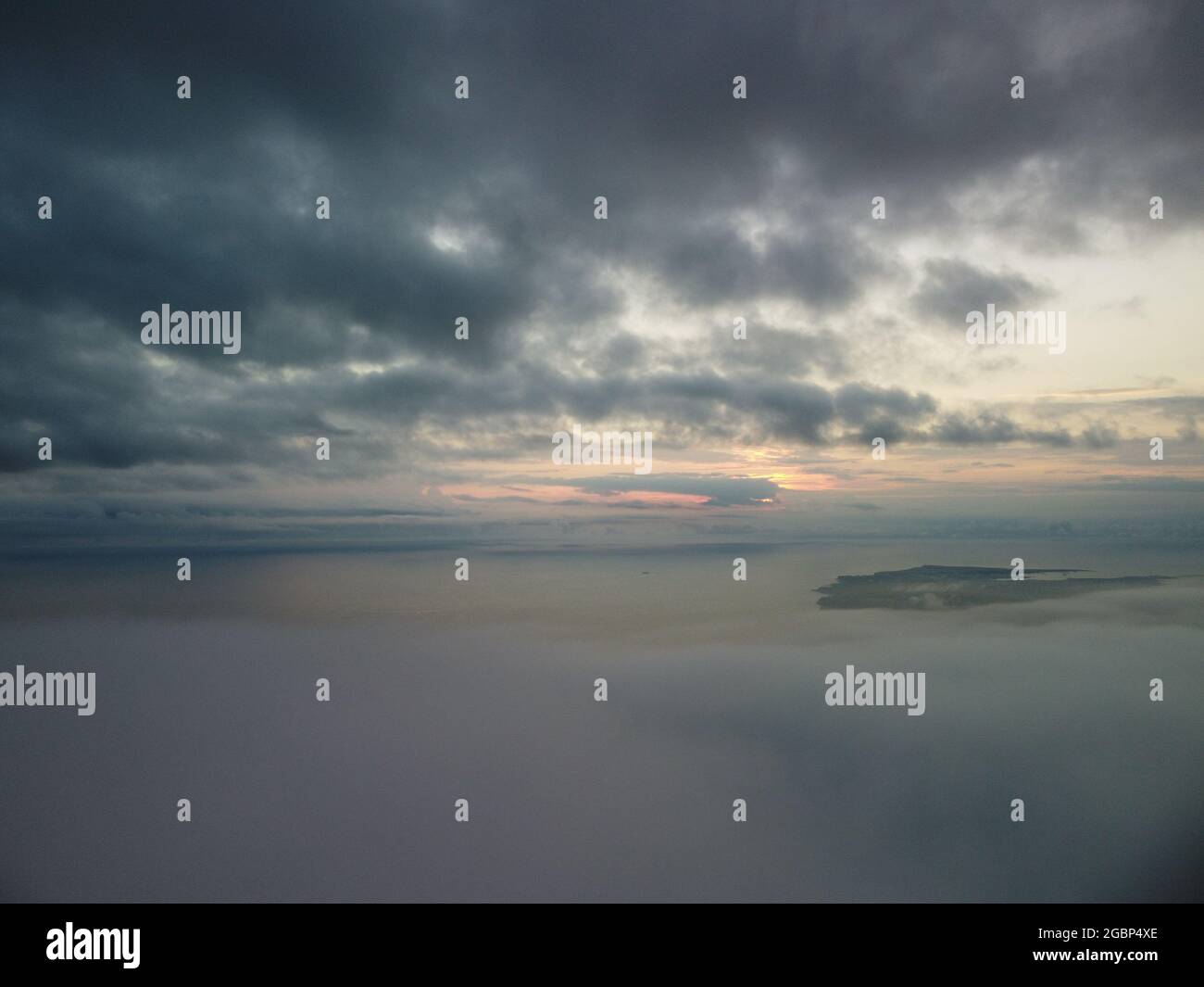 Abstract aerial nature summer ocean sunset sea and sky background ...