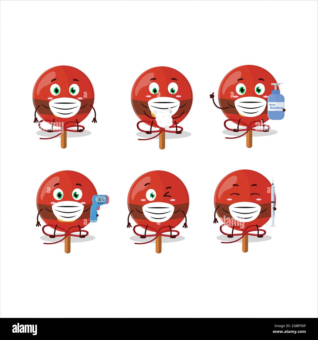 A picture of candy santa cartoon design style keep staying healthy ...