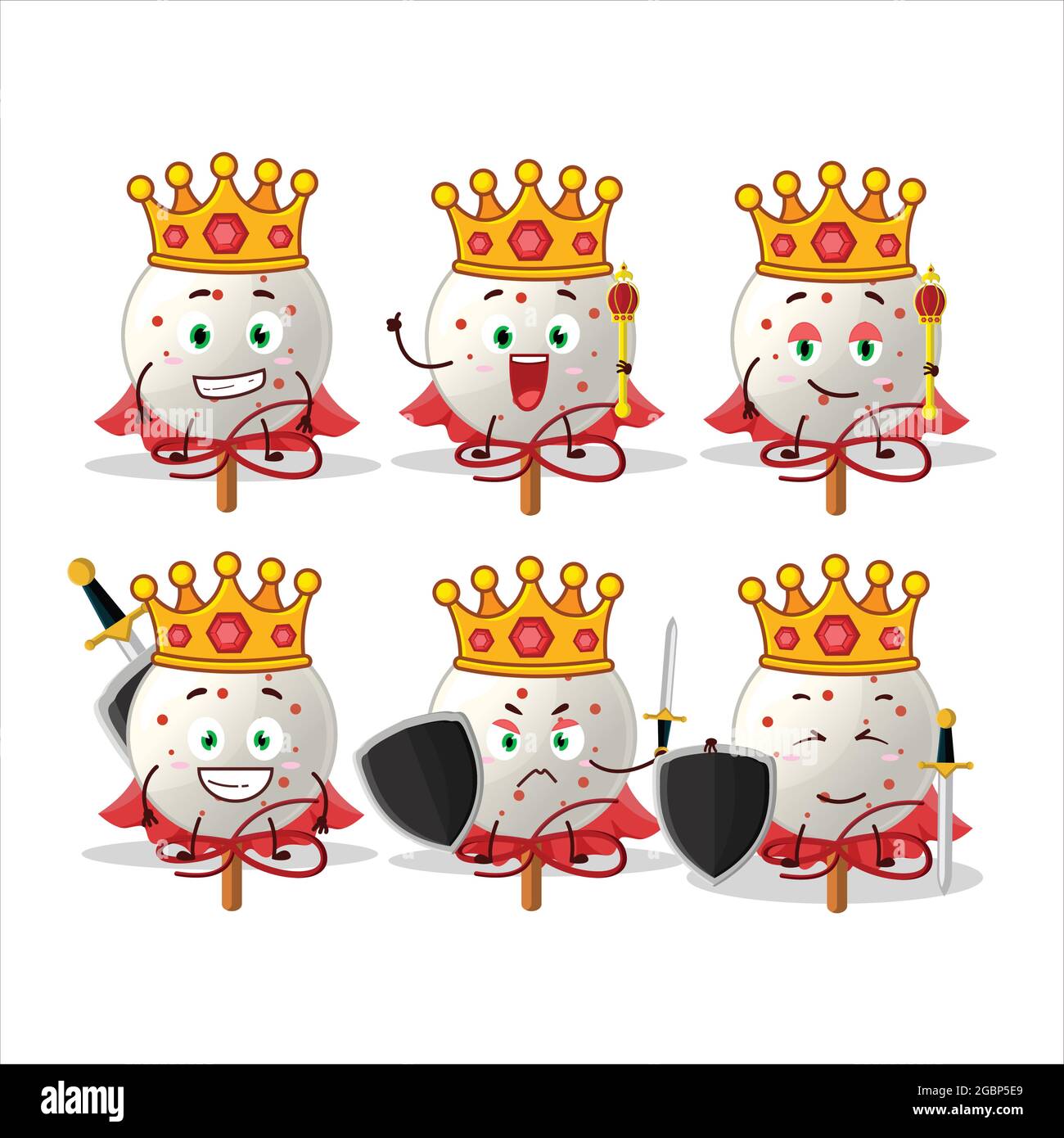 A Charismatic King candy santa cartoon character wearing a gold crown ...