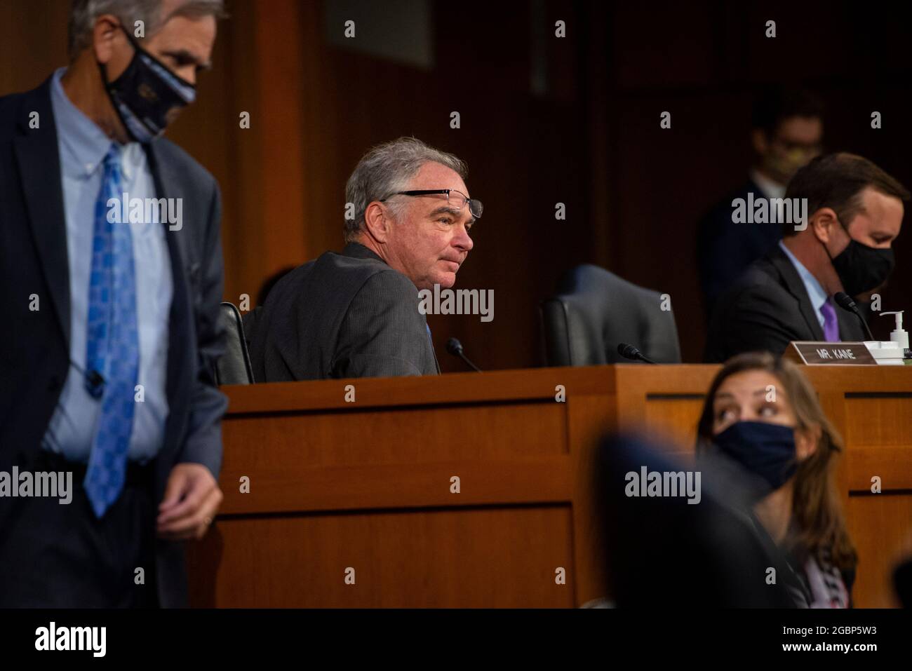 United States Senator Tim Kaine (Democrat of Virginia) attends a Senate ...