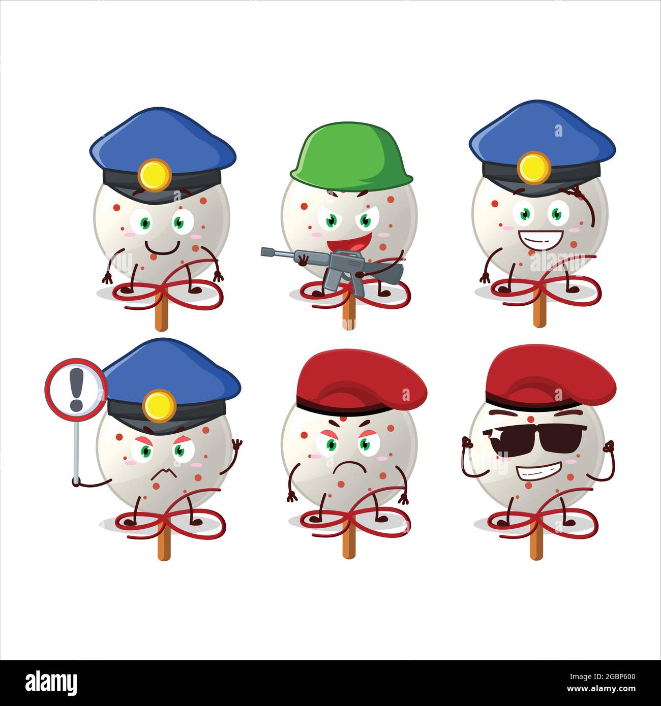 A dedicated Police officer of candy santa mascot design style. Vector ...
