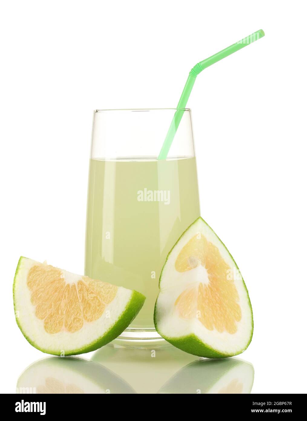 Delicious sweetie juice in glass and sweeties next to it isolated on ...
