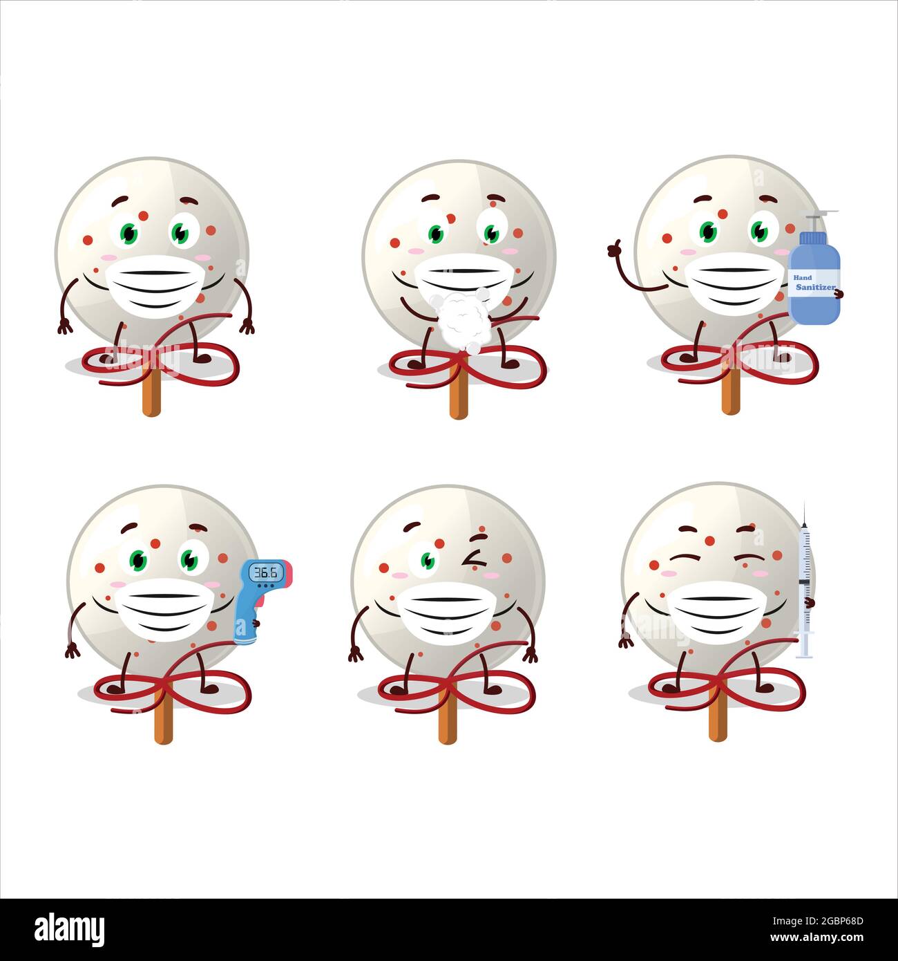 A picture of candy santa cartoon design style keep staying healthy ...