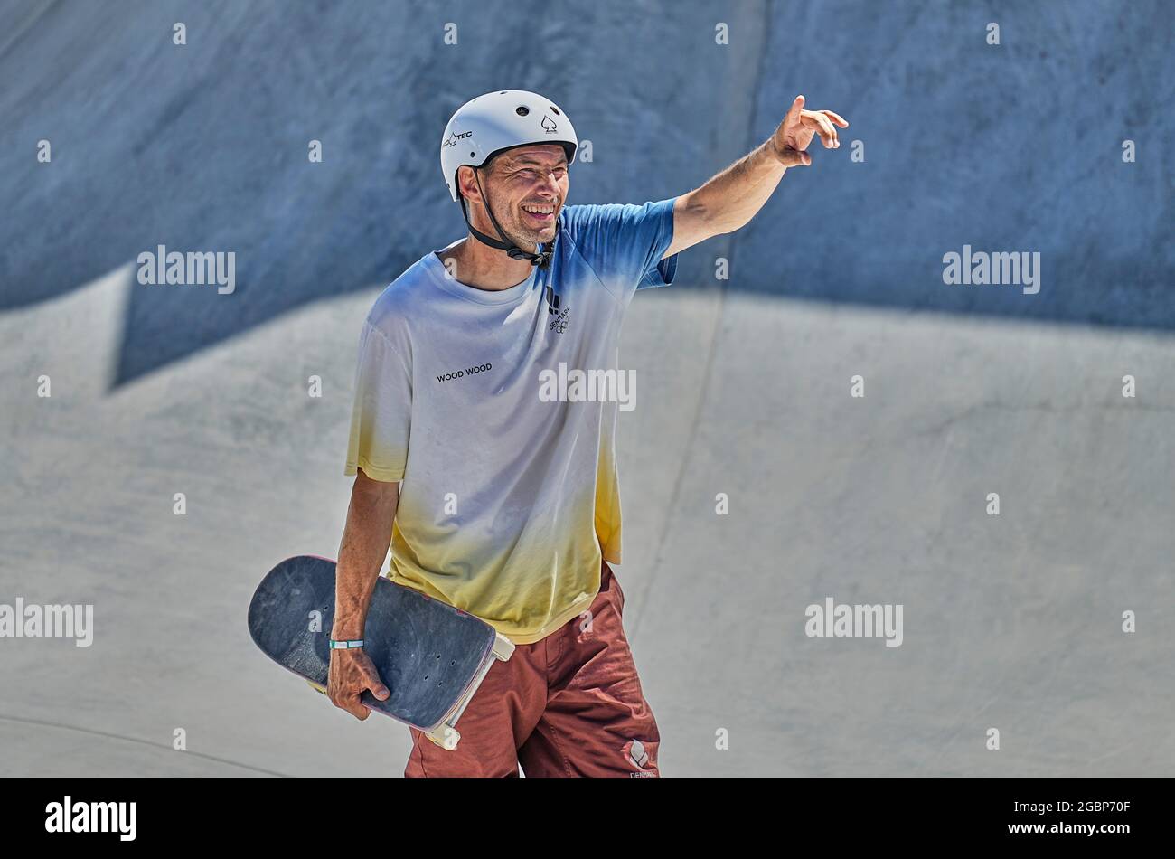 August 5, 2021: Rune Glifberg during men's park skateboard at the ...