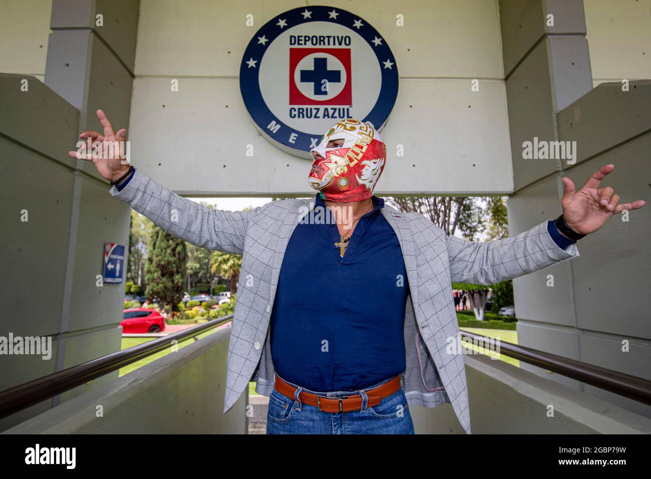MEXICO CITY, MEXICO - AUGUST 4: Wrestler Dr Wagner poses for photos ...