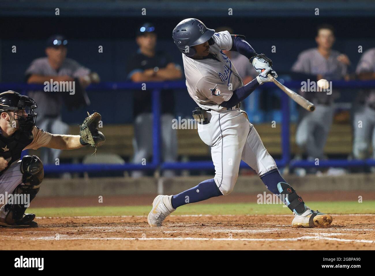 Biloxi, Mississippi, USA. 04th Aug, 2021. Pensacola Blue Wahoos ...
