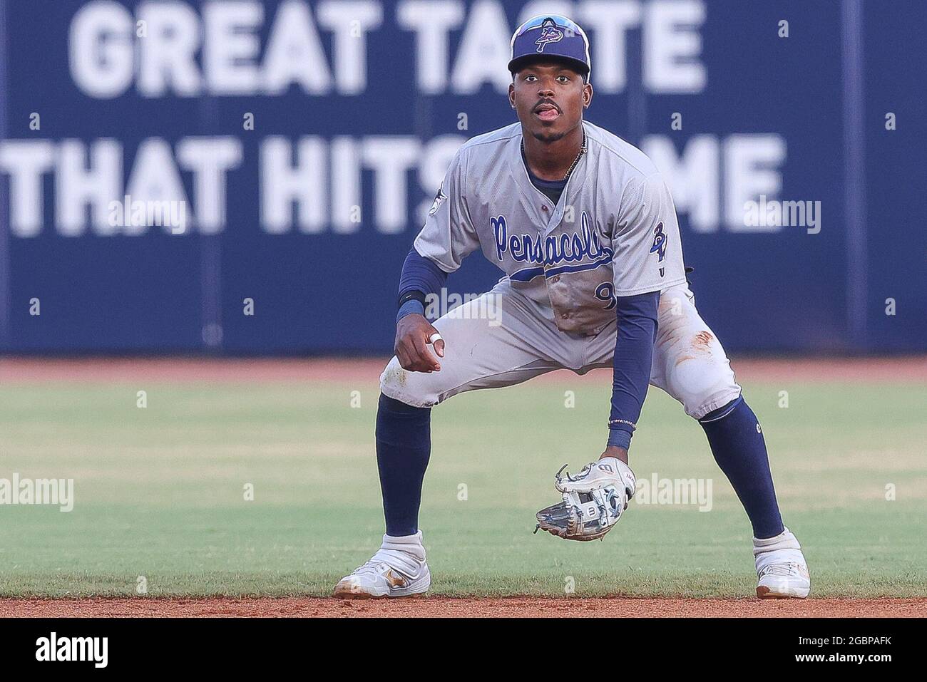 Aug 04, 2021: Pensacola Blue Wahoos infielder Demetrius Sims (9 ...