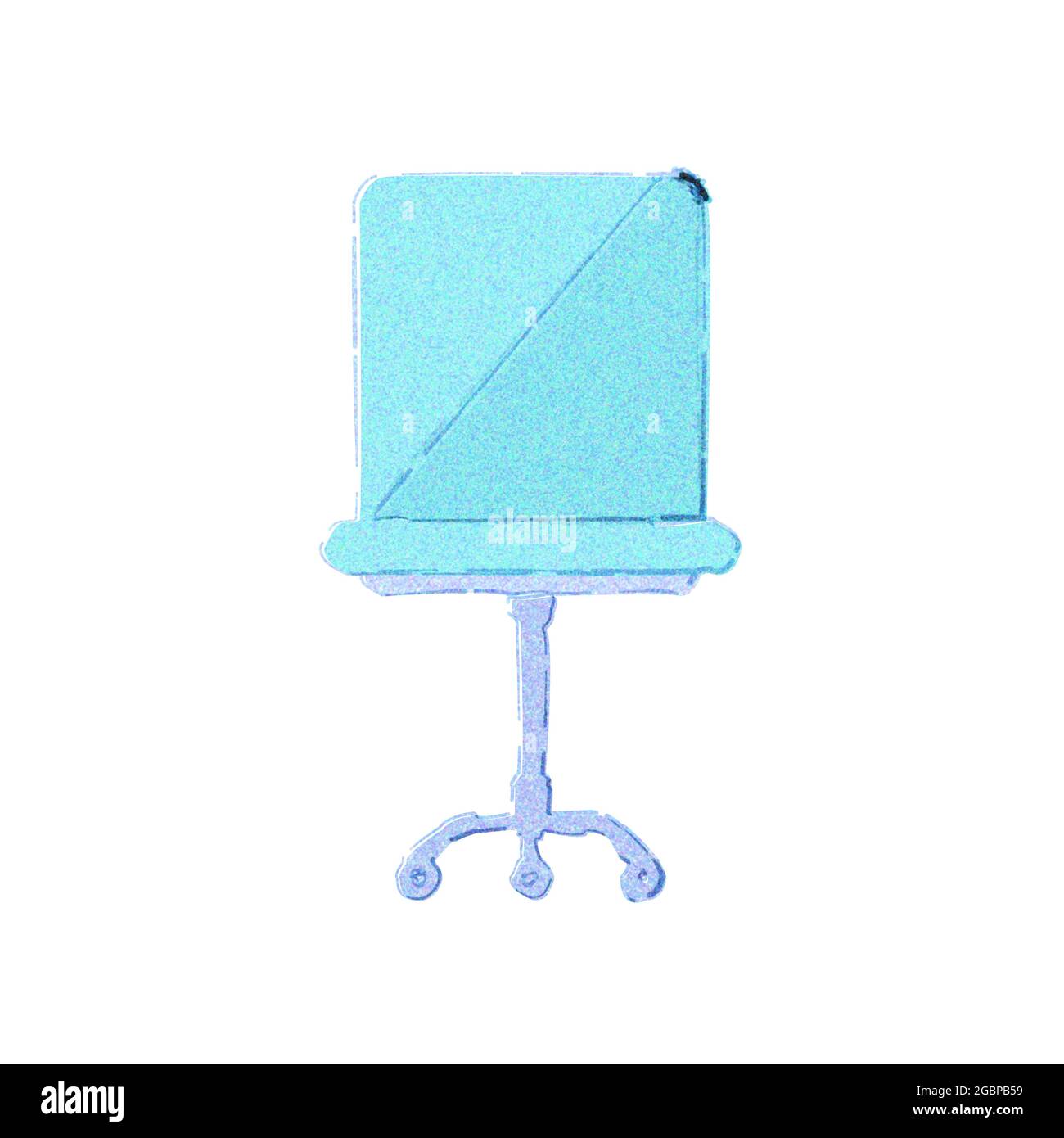 Front facing office chair.It is a watercolor touch Stock Photo - Alamy