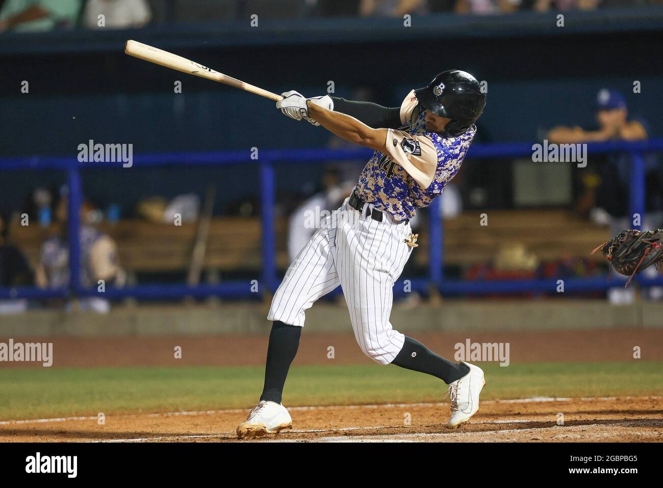 Aug 04, 2021: Biloxi Shuckers infielder David Hamilton (14) at bat ...