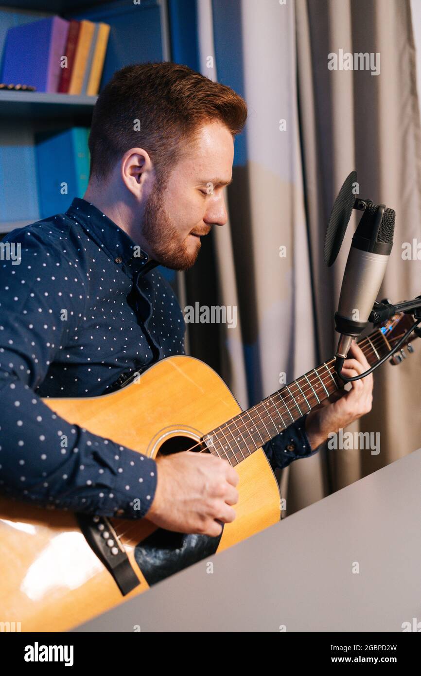 Handsome smiling singer recording hi-res stock photography and images ...