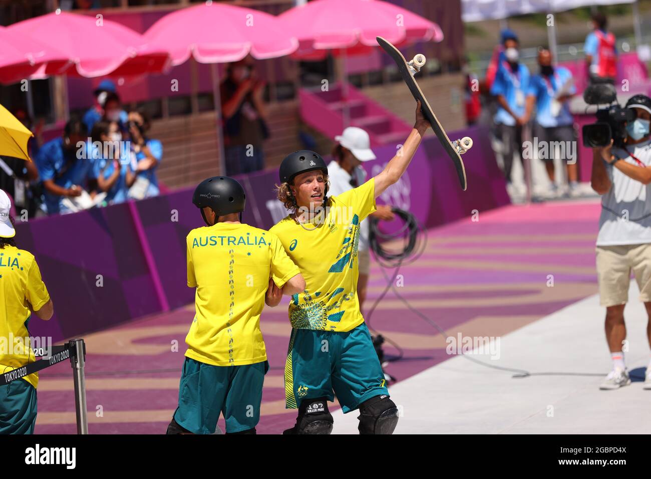 Keegan PALMER (AUS) celebrates winning the gold medal, AUGUST 5th, 2021 ...