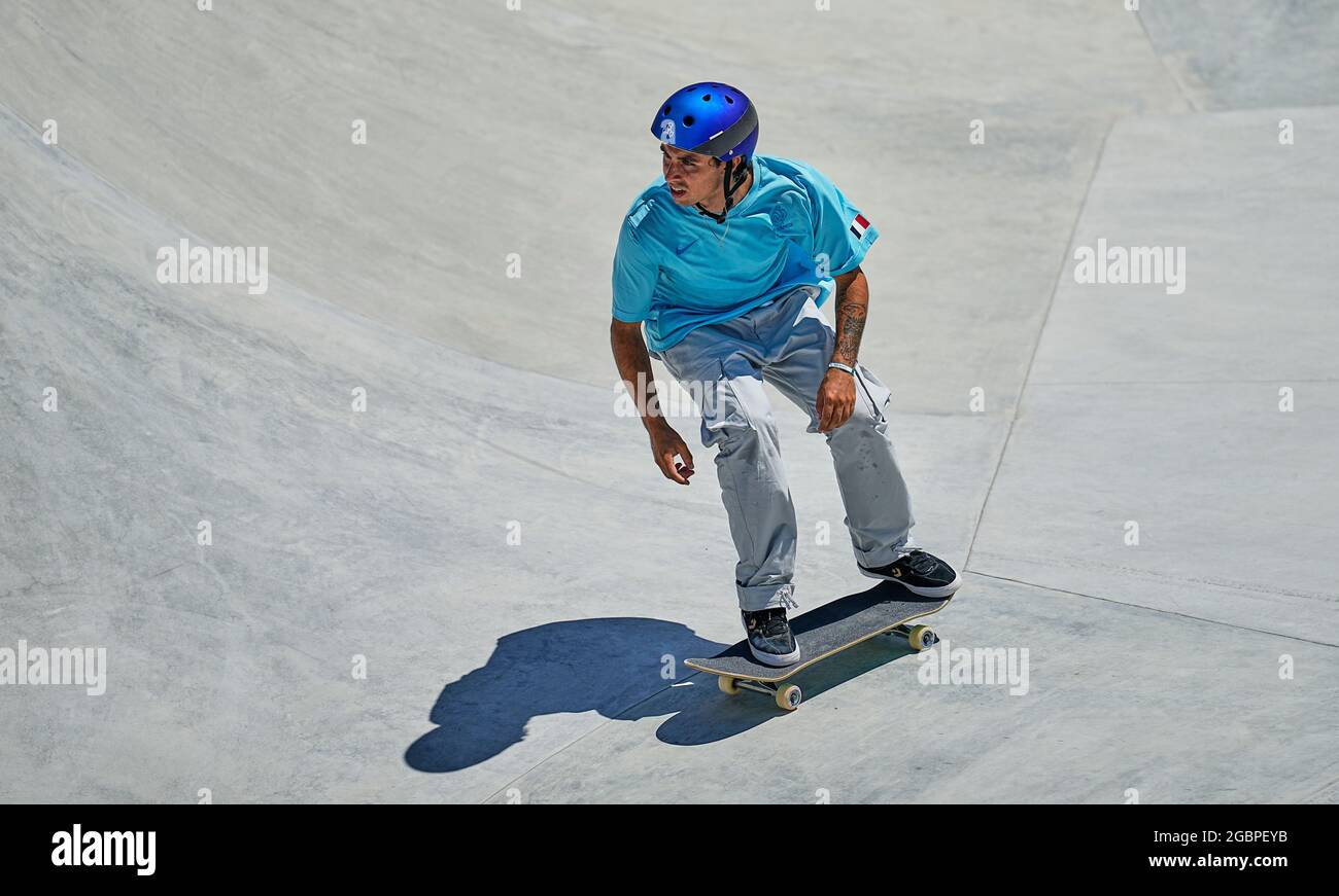 August 5, 2021: Vincent Matheron during men's park skateboard at the ...