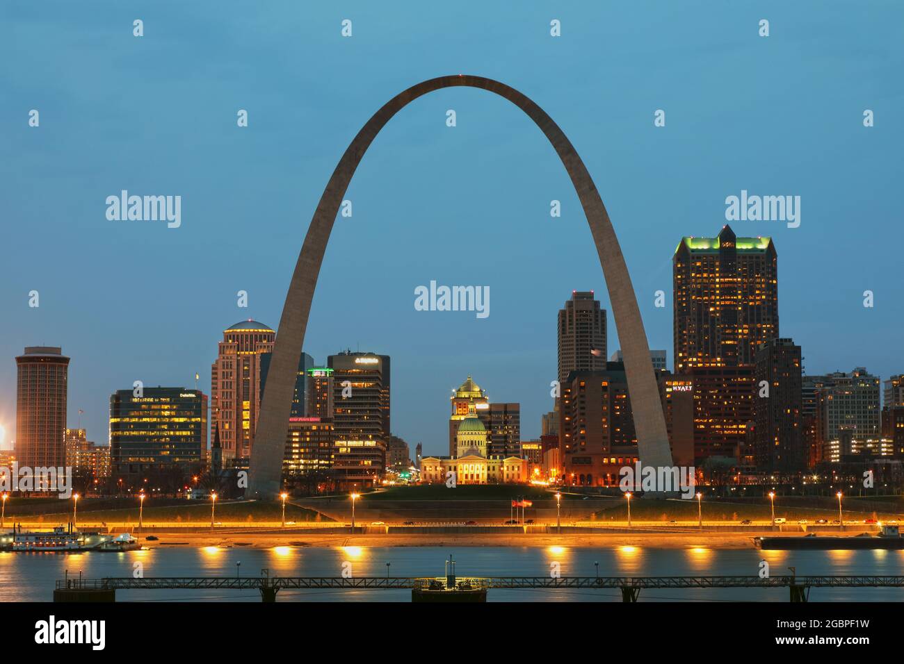 geography / travel, USA, Mississippi, St. Louis, skyline of St. Louis ...