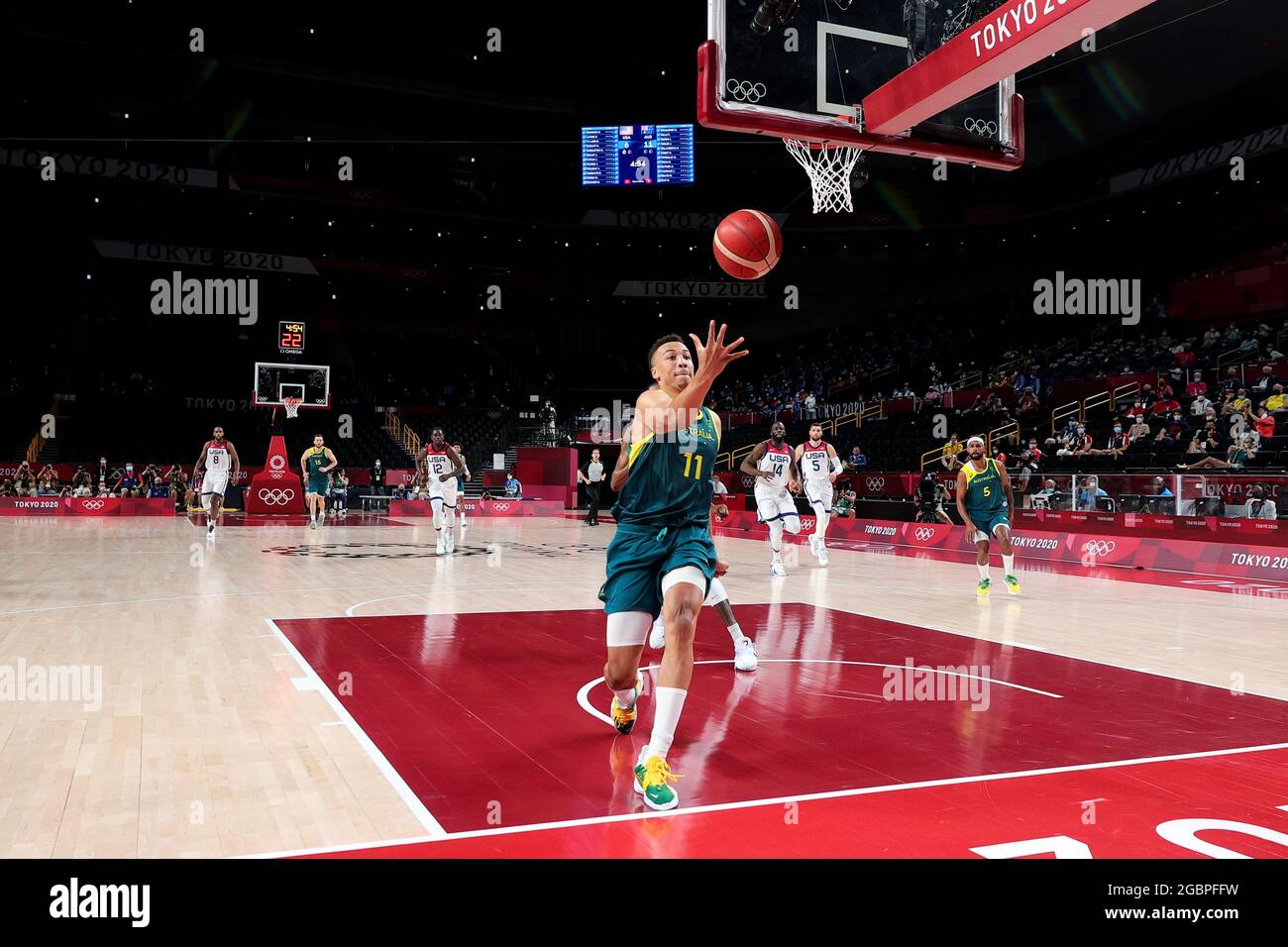Tokyo, Japan, 5 August, 2021. Dante Exum of Team Australia in action ...