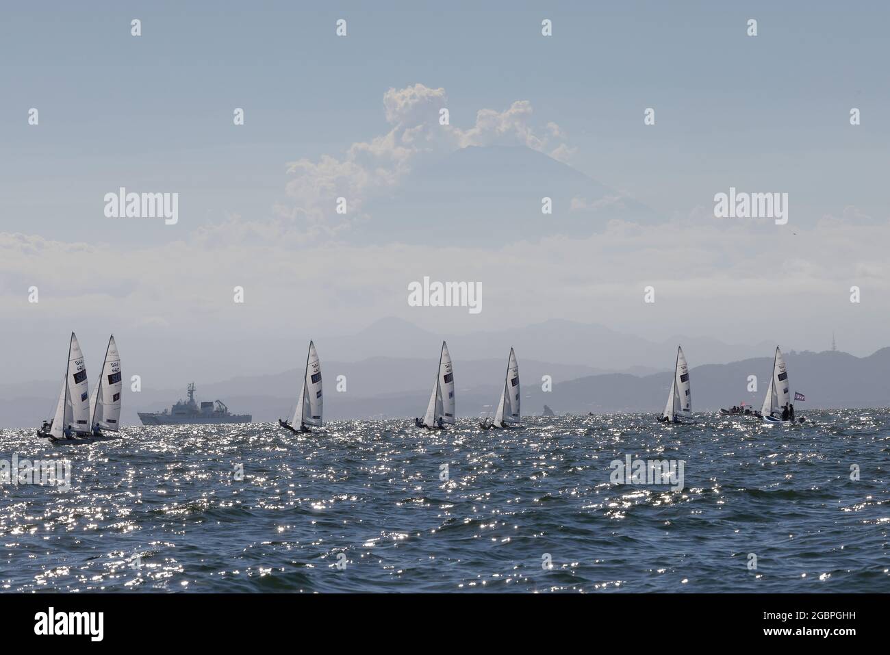 Women's Two Person Dinghy - 470 - Medal Race near Mt. Fuji, AUGUST 4th ...