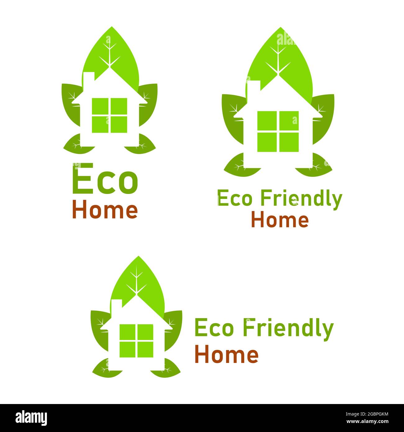 eco friendly home illustration design. eco friendly home logo design ...