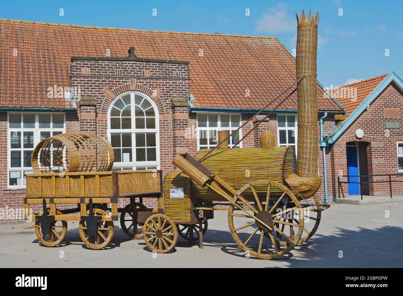 George Stephensons Rocket. This work of art is situated in the old ...