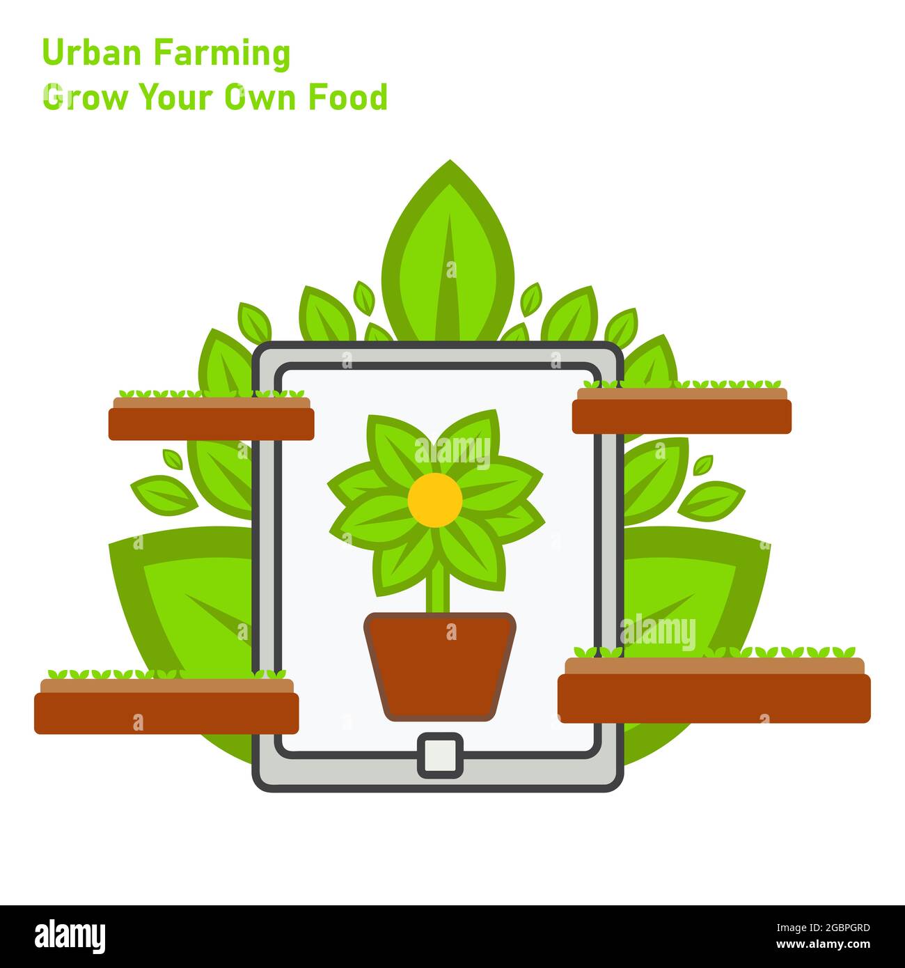 urban farming illustration design. farming technology illustration ...