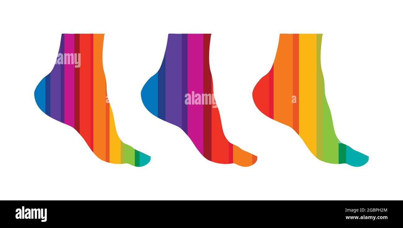 A Vector Illustration of foot in Multicolor Foot Vector Sign Stock ...