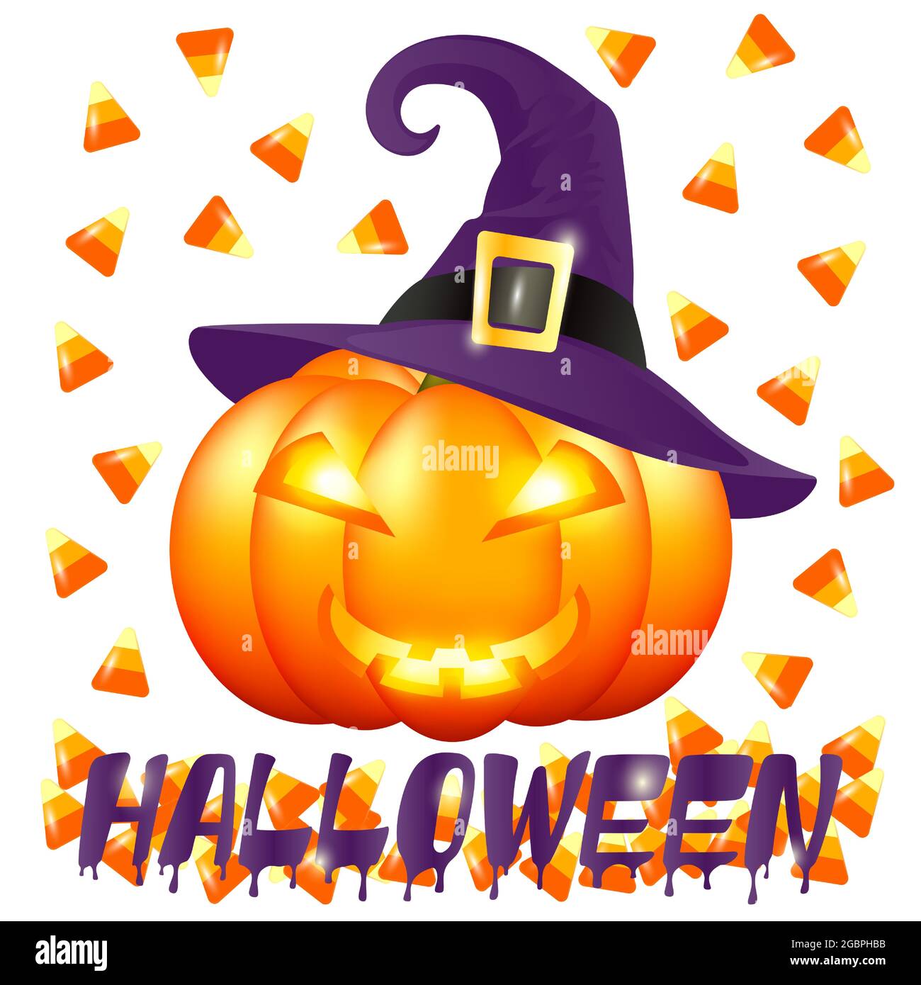 Cartoon pumpkin corn on Stock Vector Images - Alamy