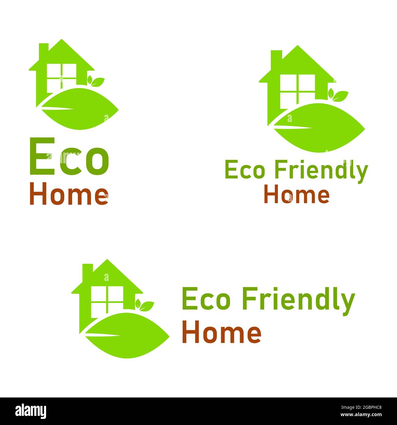 eco friendly home illustration design. eco friendly home logo design ...