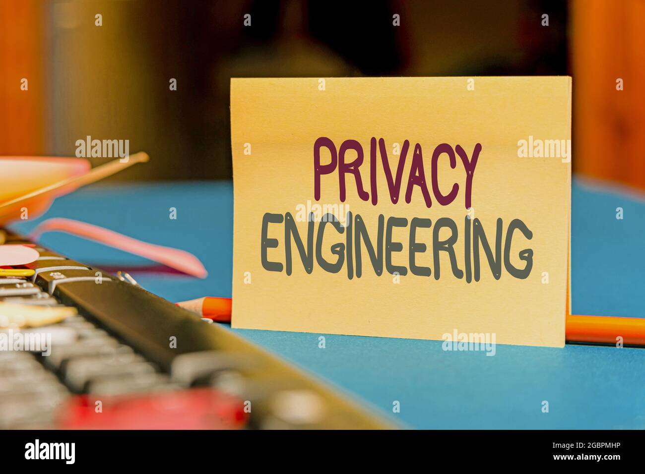 Conceptual caption Privacy Engineering. Business concept engineered ...