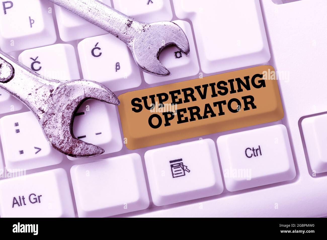 Writing displaying text Supervising Operator. Business concept ...
