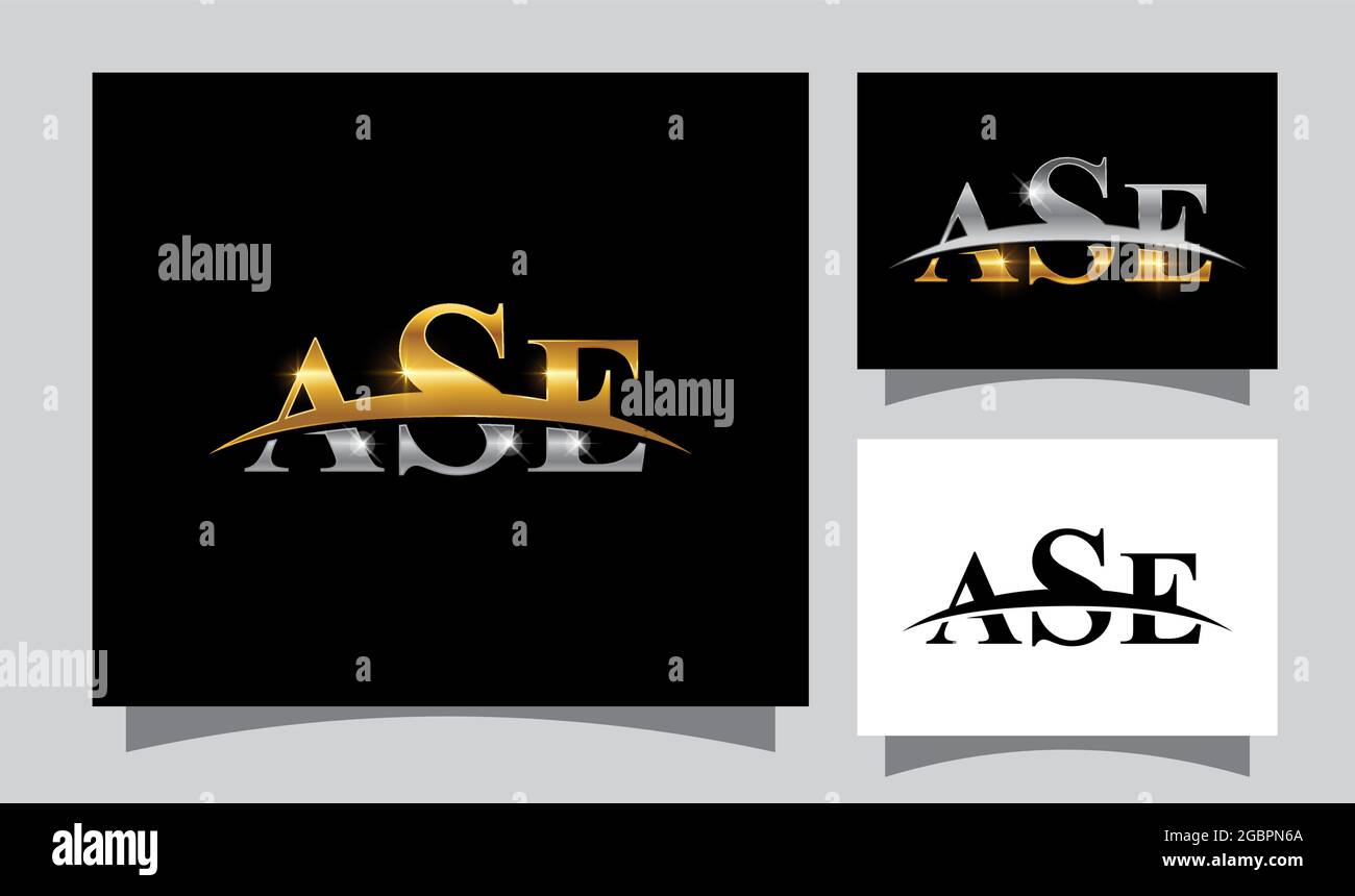 A Set Illustration of ASE Monogram Initial Logo Vector Sign Stock ...