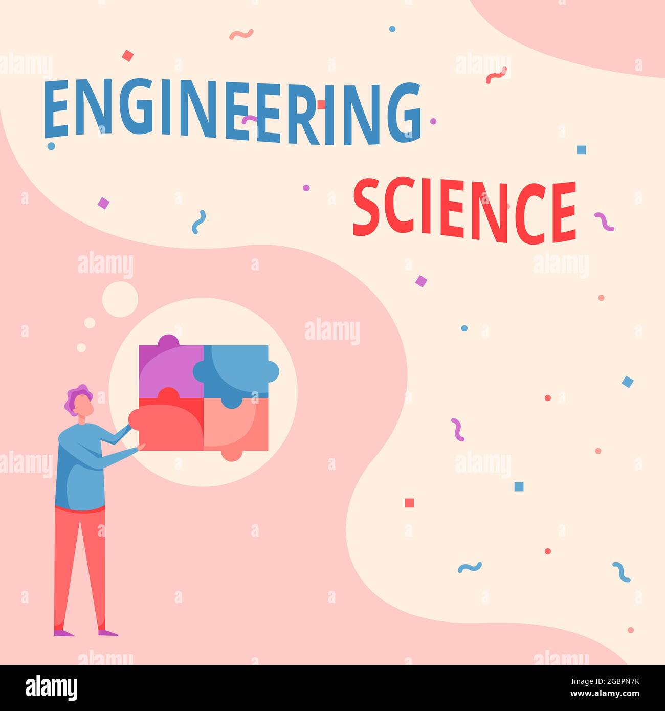 Hand writing sign Engineering Science. Concept meaning deal with ...