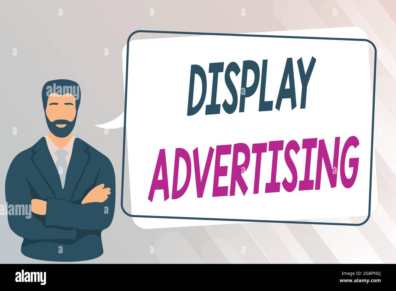 Handwriting text Display Advertising. Internet Concept online ...