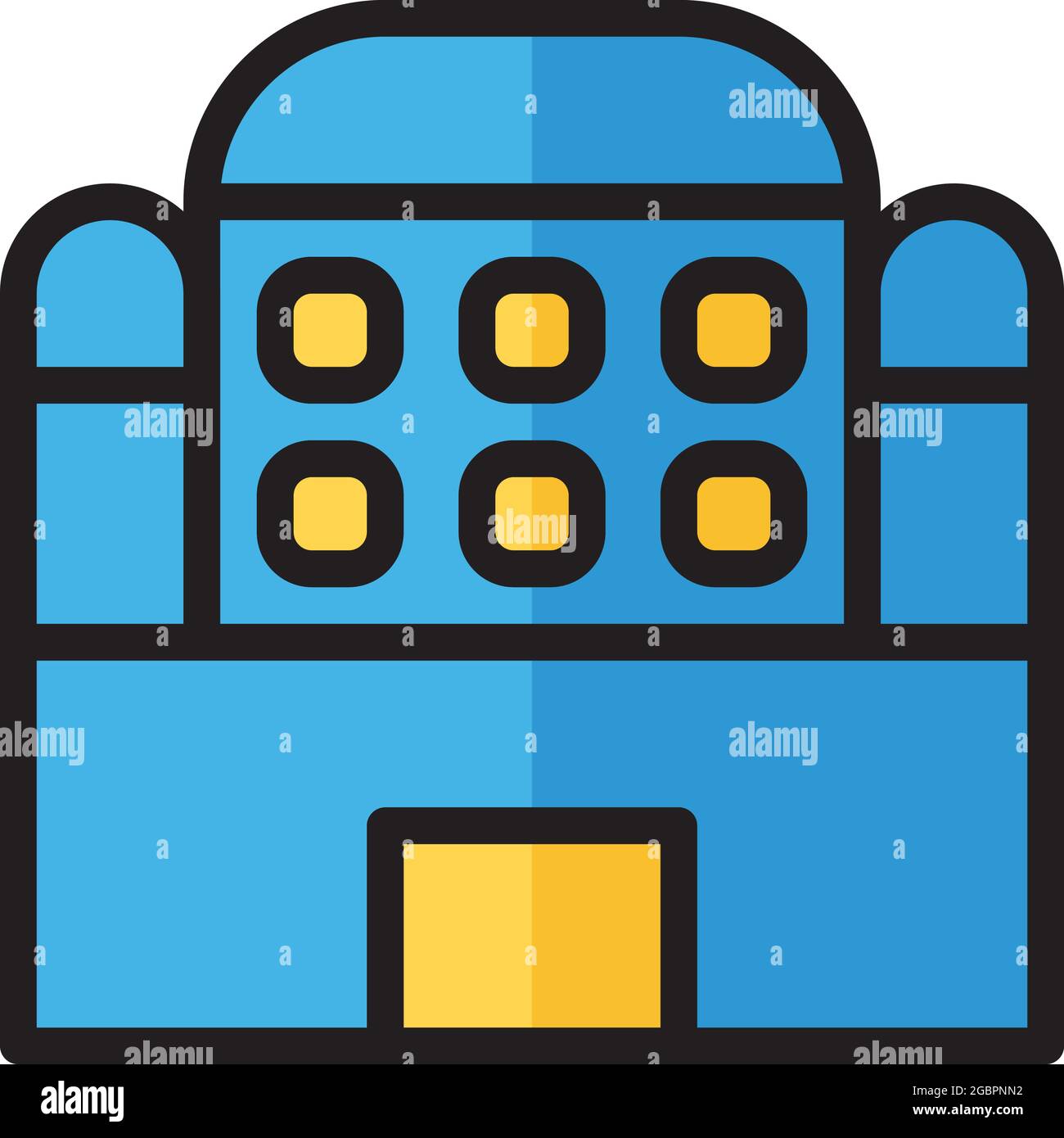 Pixel building Stock Vector Images - Alamy