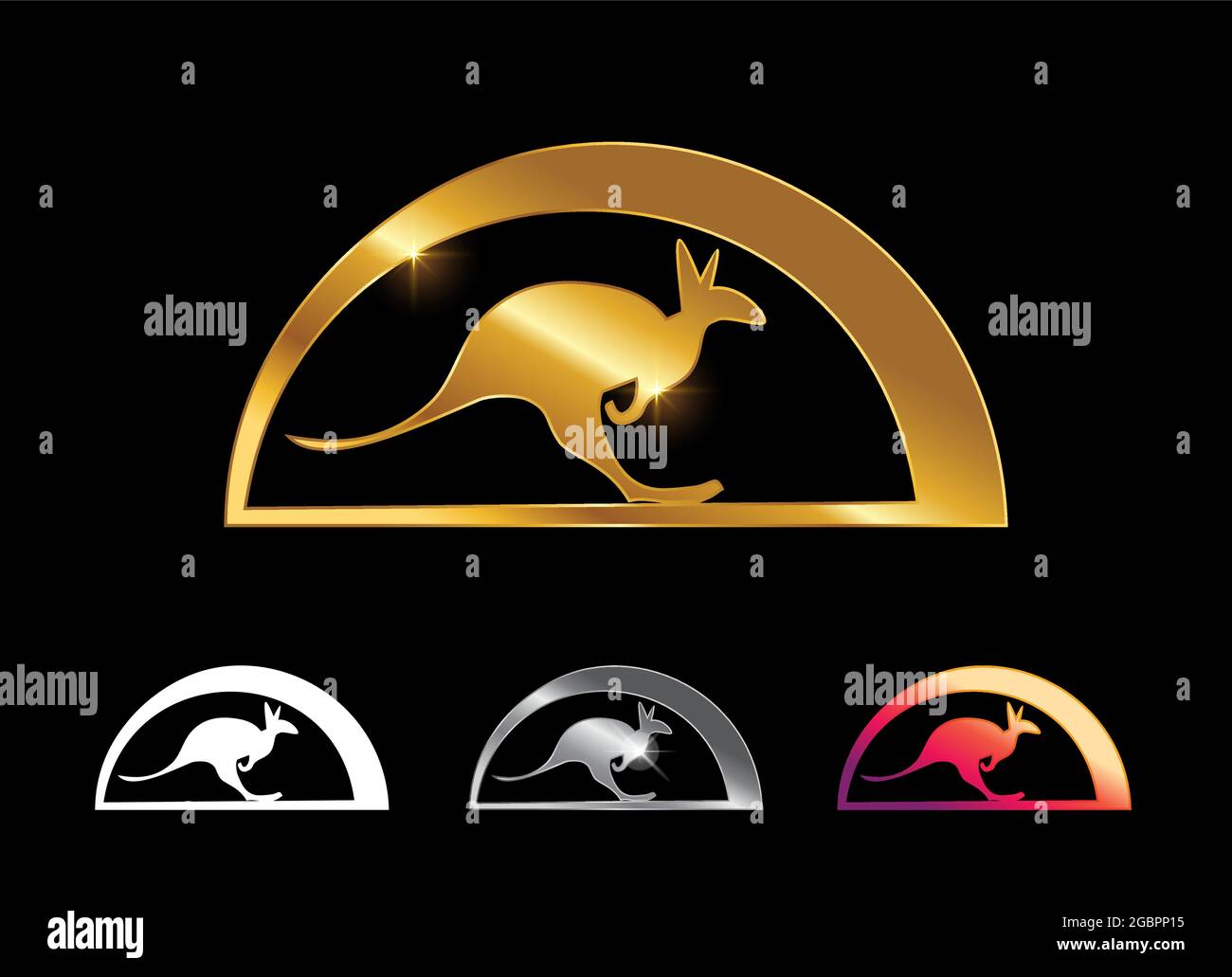 A Vector Illustration of Kangaroo Logo Vector Sign Stock Vector Image ...