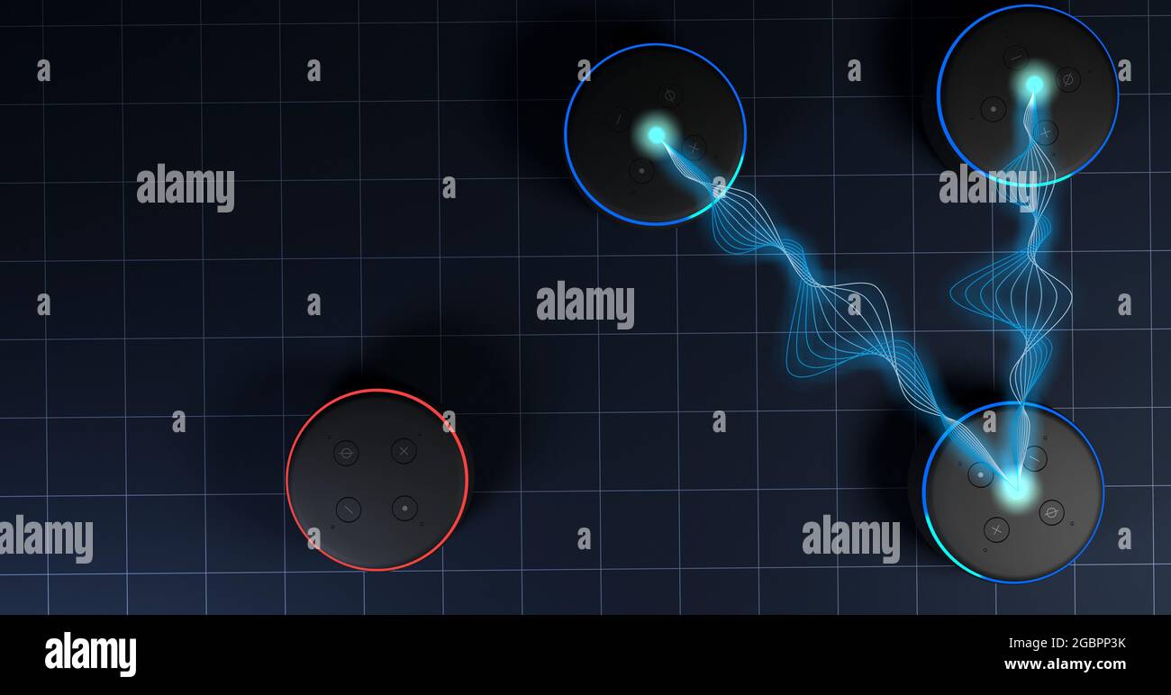 3d rendering of Amazon Echo voice recognition system Stock Photo - Alamy