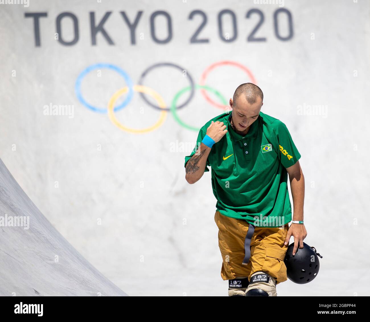 Tokyo, Japan. 5th Aug 2021. TOKYO 2020 Olympics TOKYO - Brazilian skateboarder Pedro Quintas ...