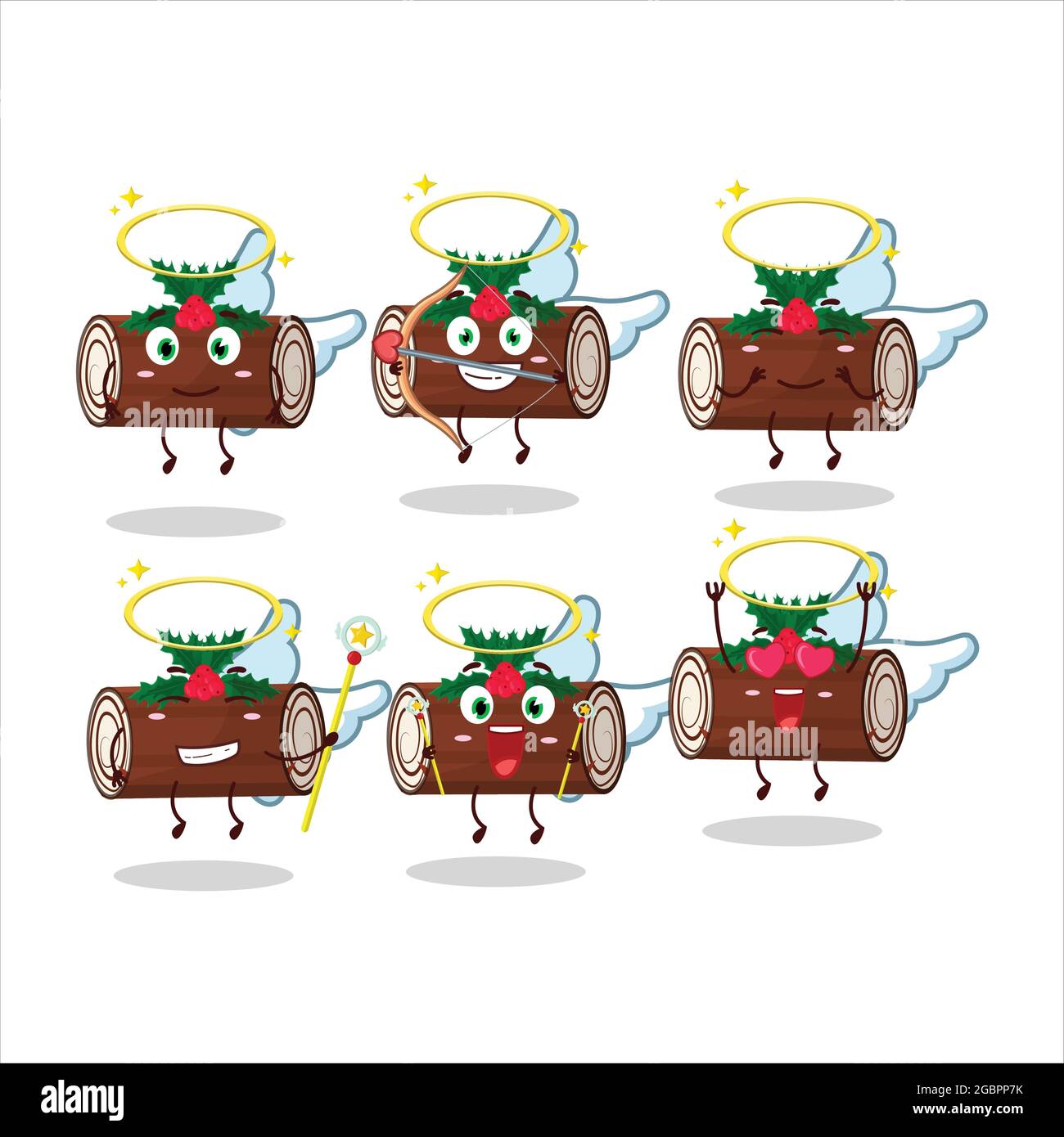 Cake cinnamon roll christmas cartoon designs as a cute angel character ...