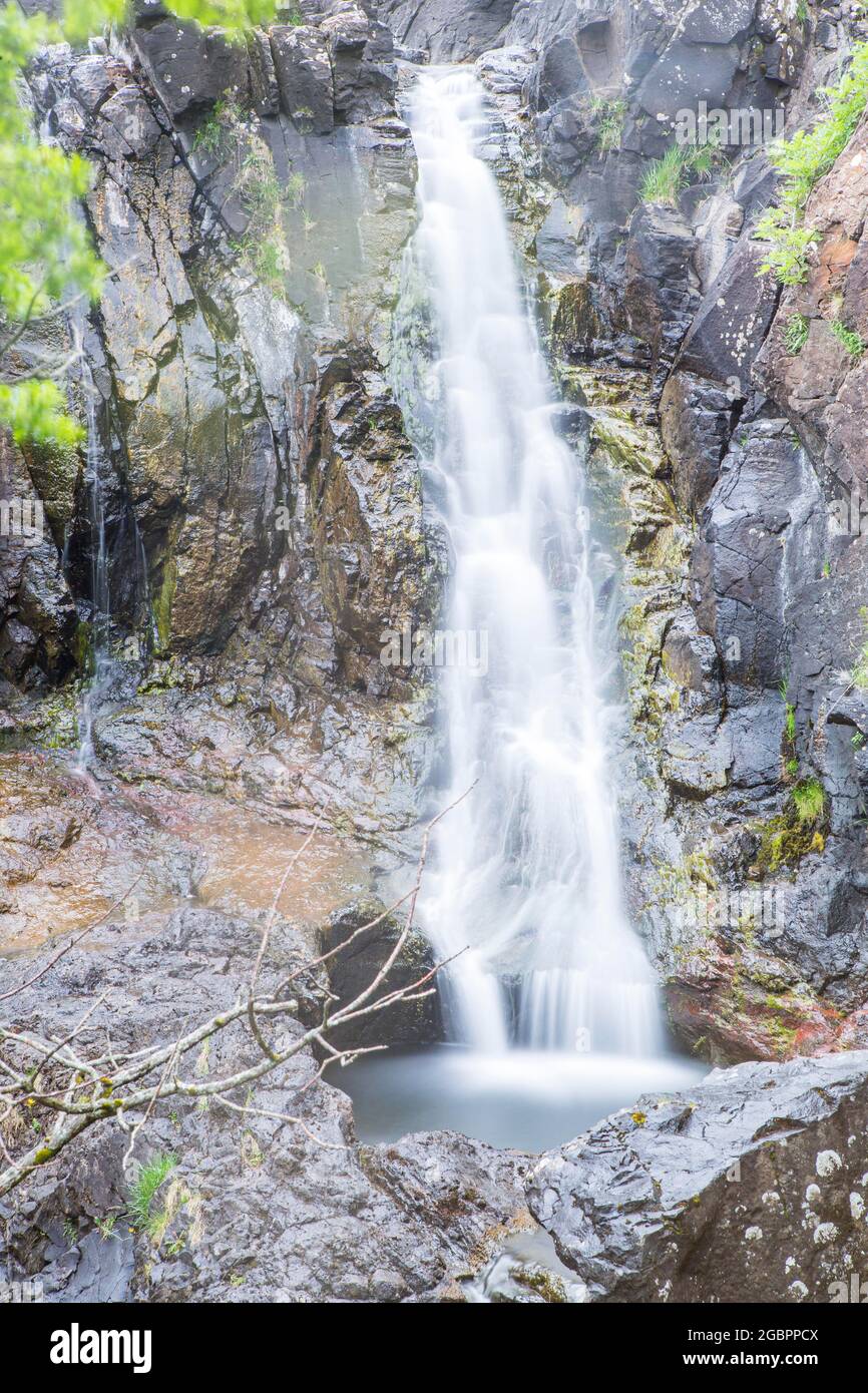 The "Eas For Waterfall" is on the east side of "The Isle of Mull", The ...