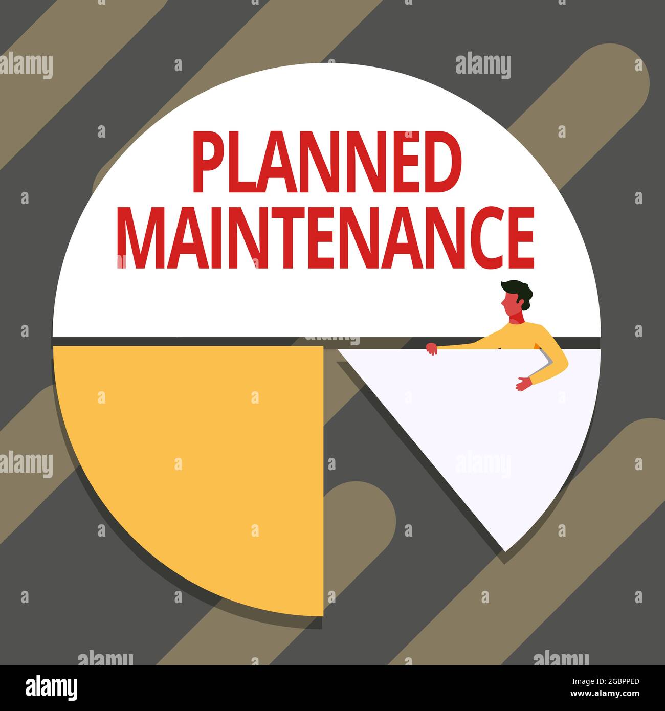 Conceptual display Planned Maintenance. Conceptual photo reventive ...