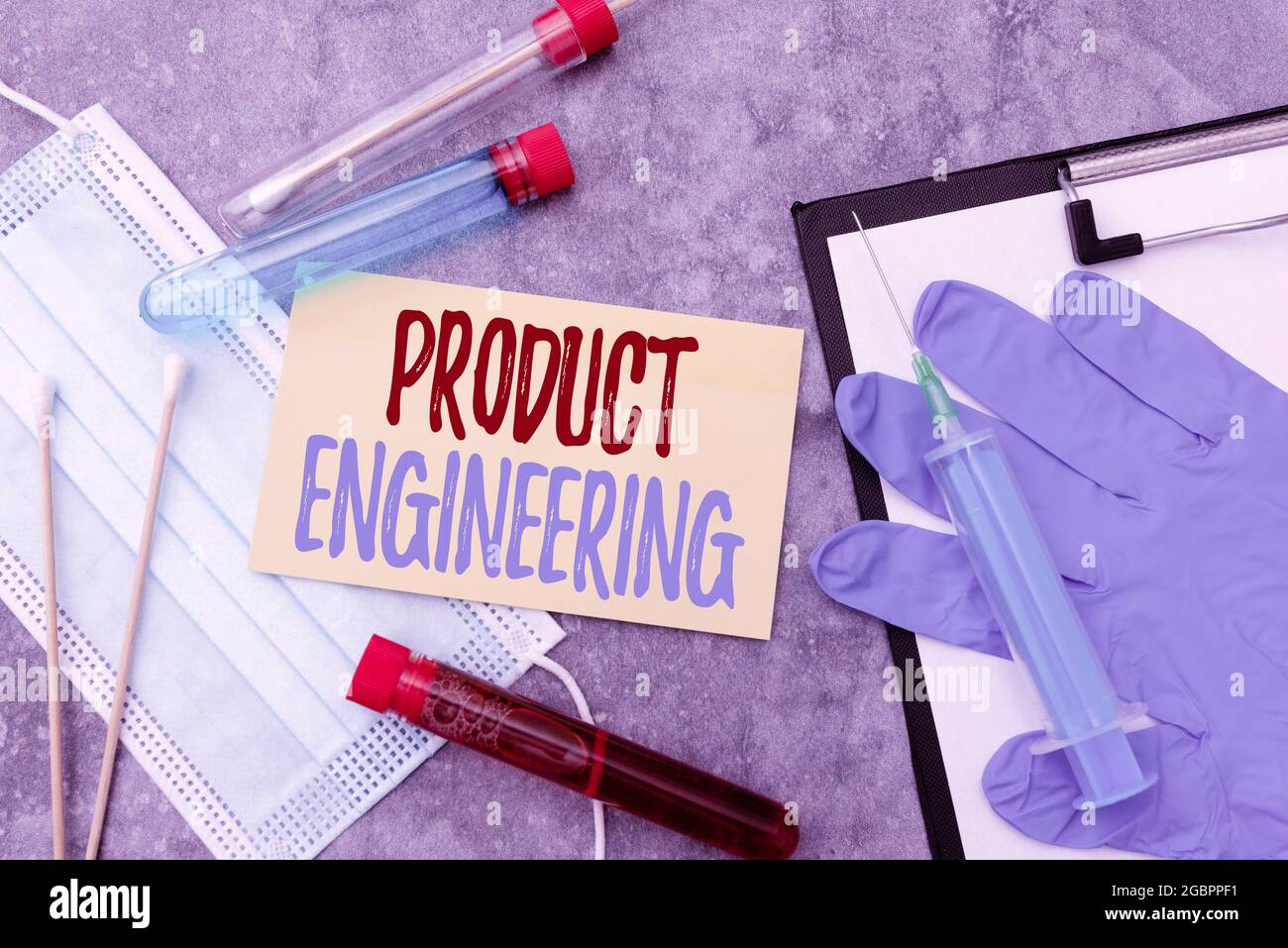Conceptual caption Product Engineering. Business approach process of ...