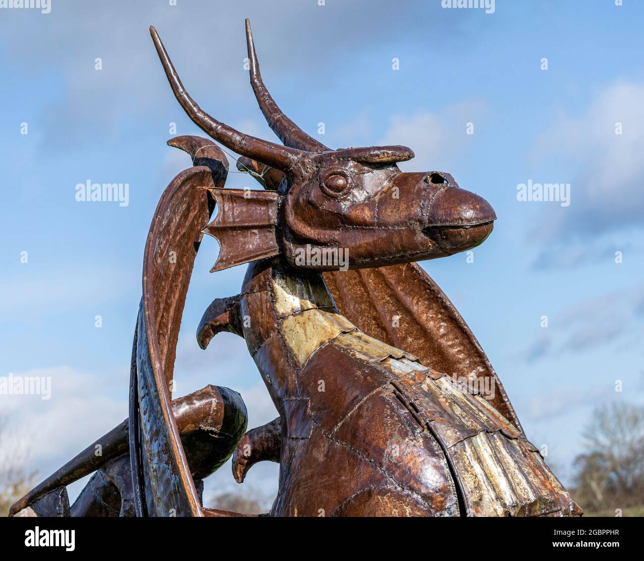 These metal statues have all been built from pieces of scrap metal and ...