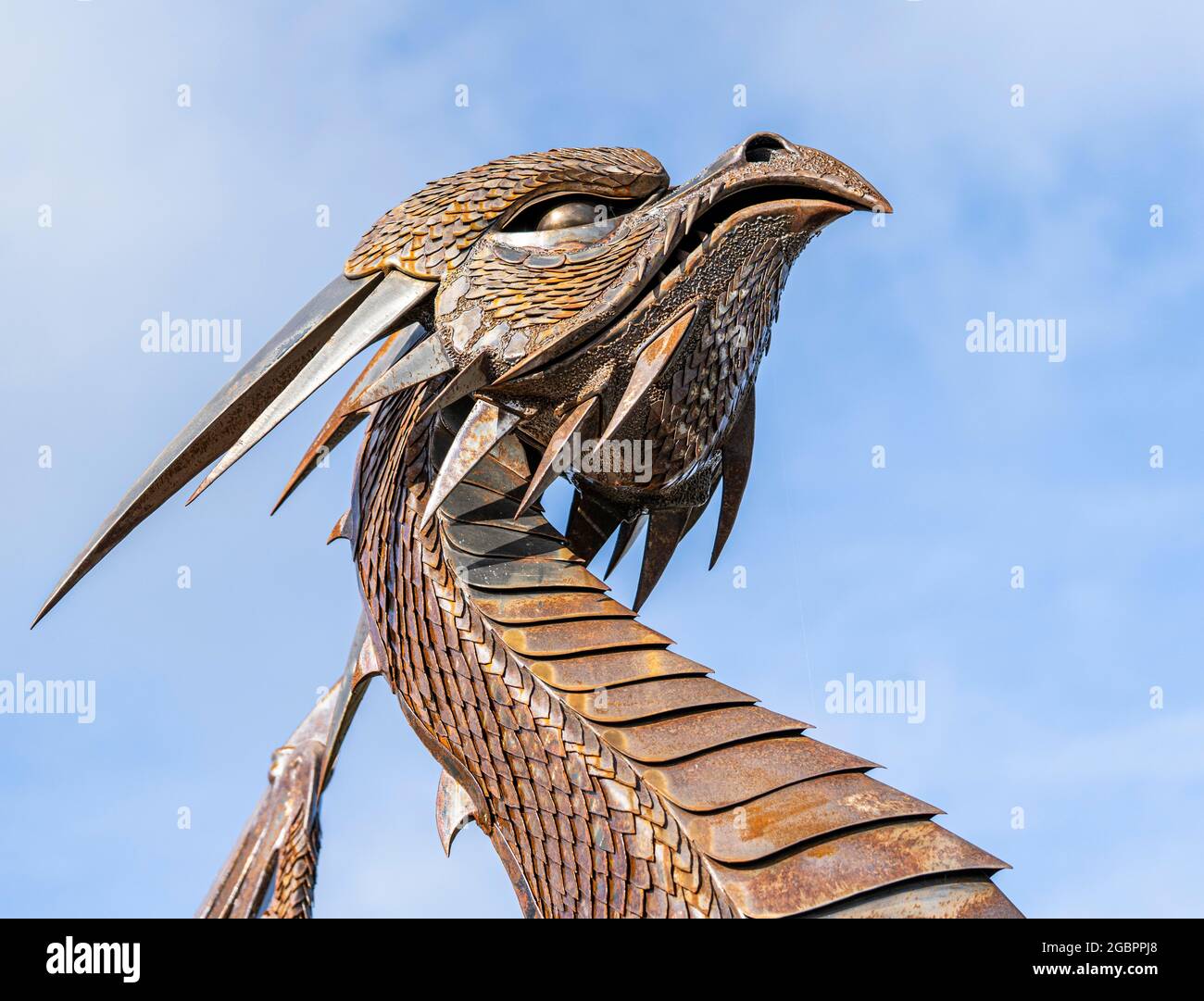 These metal statues have all been built from pieces of scrap metal and ...