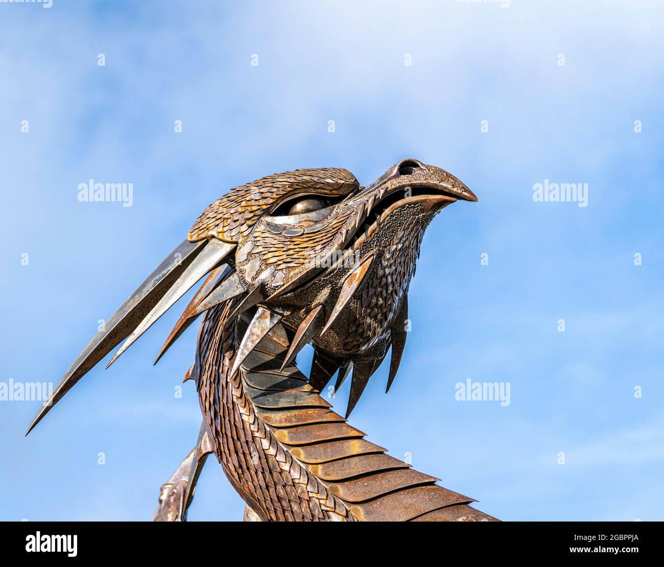 These metal statues have all been built from pieces of scrap metal and ...