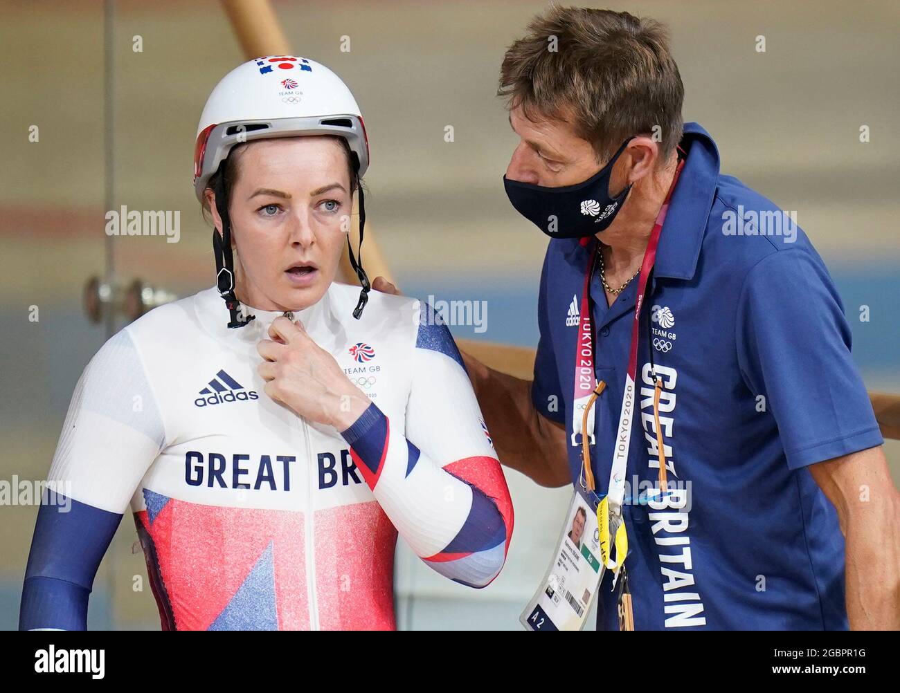 Great Britain's Katy Marchant reacts after a collision with Netherlands ...