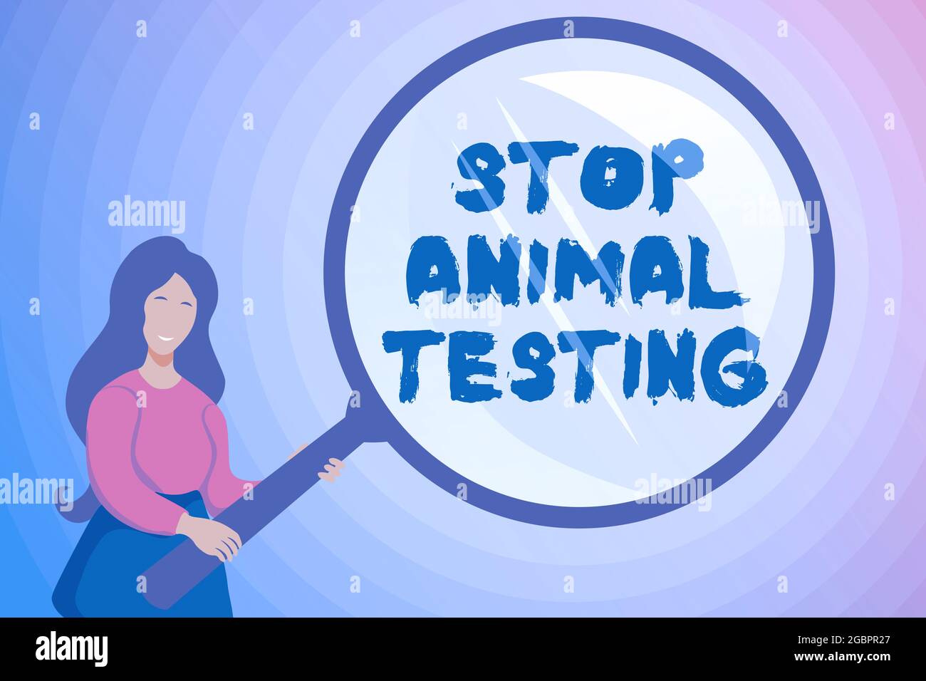 Conceptual caption Stop Animal Testing. Business concept put an end on ...