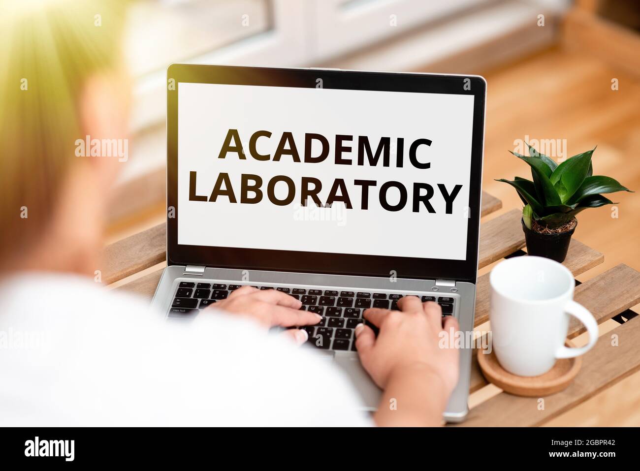 Conceptual display Academic Laboratory. Business concept where students ...