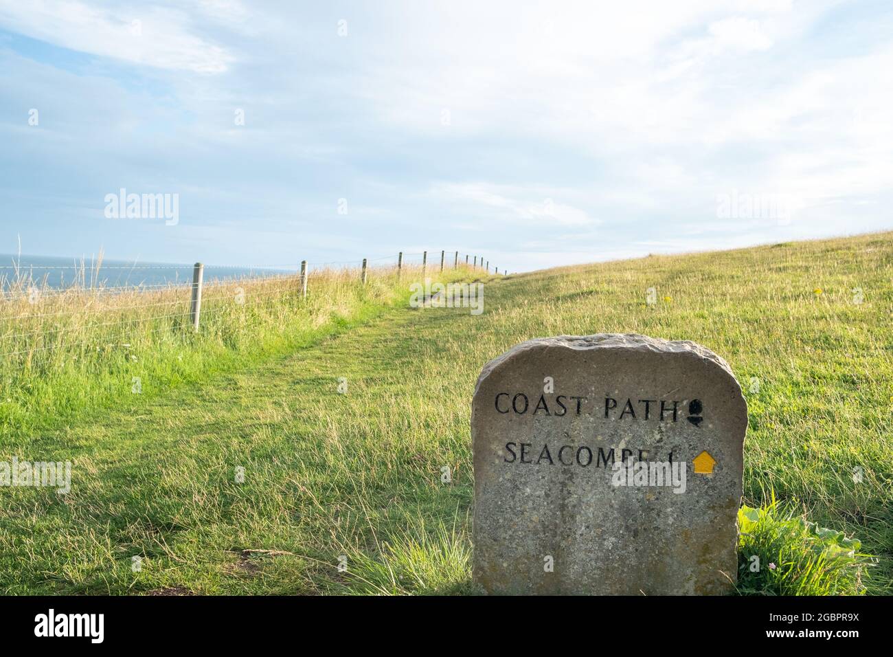 Dorset- Views from the Coastal path along the Jurassic Coast near ...